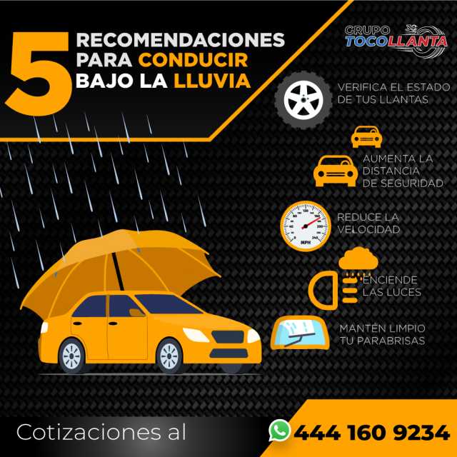 Recomendaciones para conducir bajo la lluvia - Grupo Tocollanta